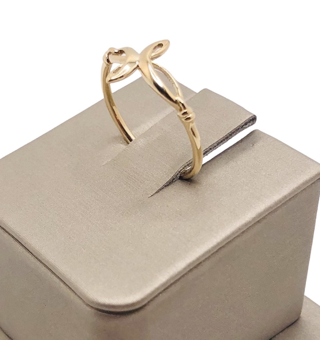 14K Womens Yellow Infinity Cross Ring I Yellow Gold Womens Fashion Ring ...