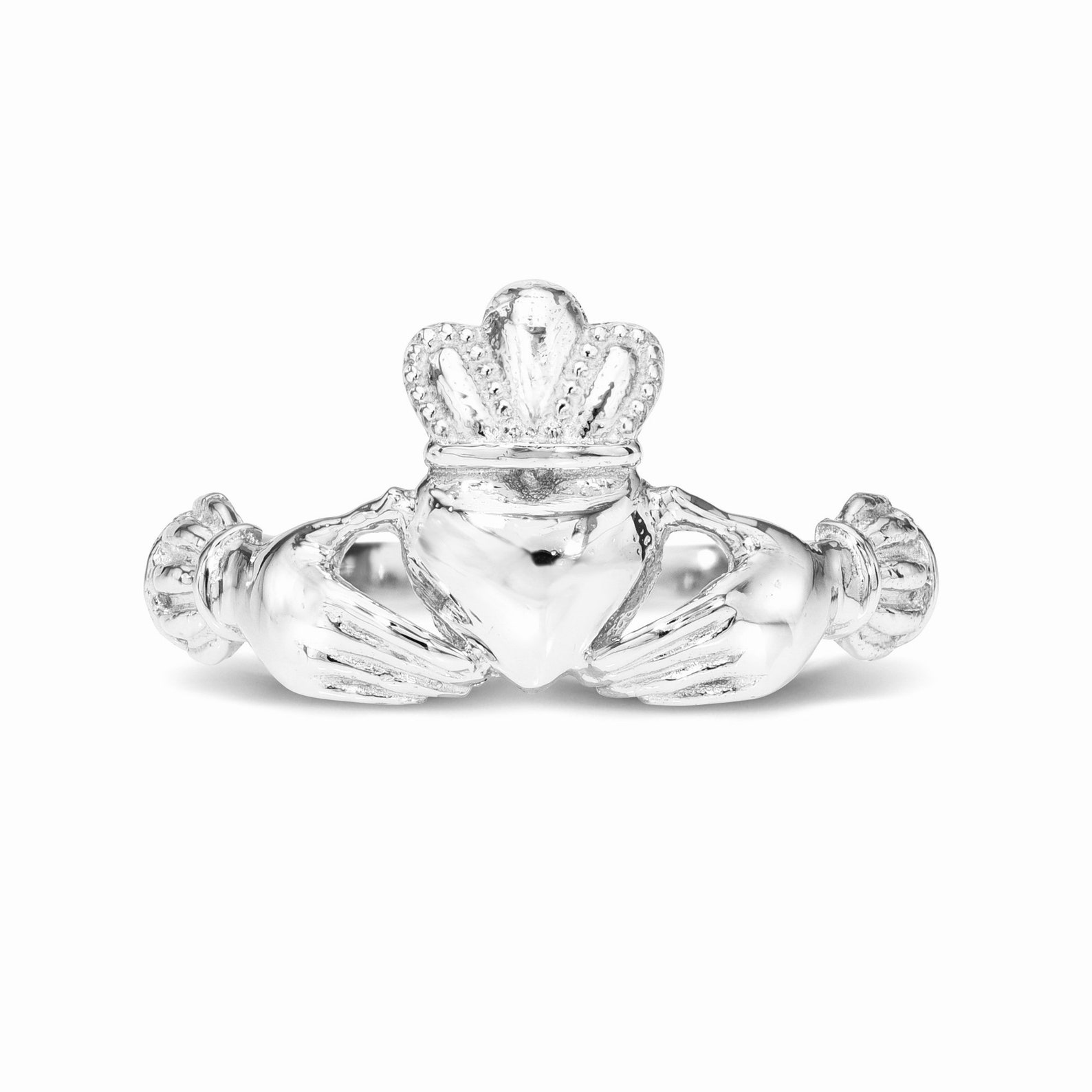 14K Yellow Gold Claddagh Ring I Irish Claddagh Ring I Irish Crown Ring ...