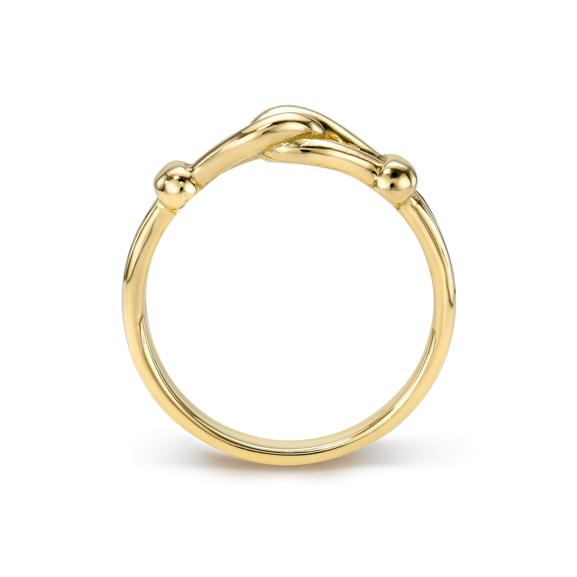 14K Solid Gold Knot Ring I Love Knot Ring I Infinity Knot Ring - Etsy