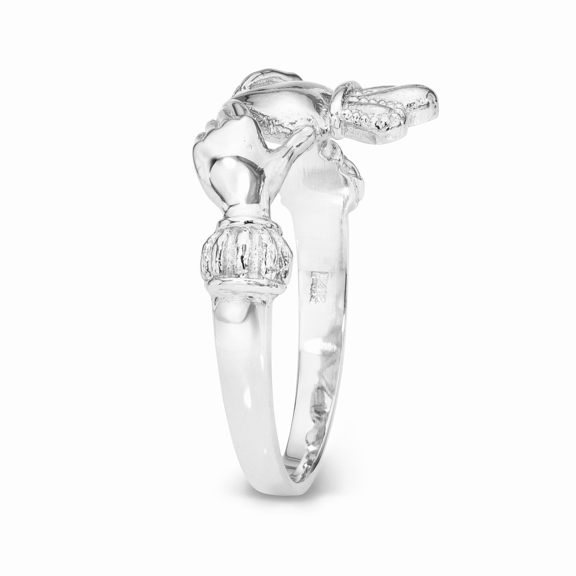 14K Yellow Gold Claddagh Ring I Irish Claddagh Ring I Irish Crown Ring ...