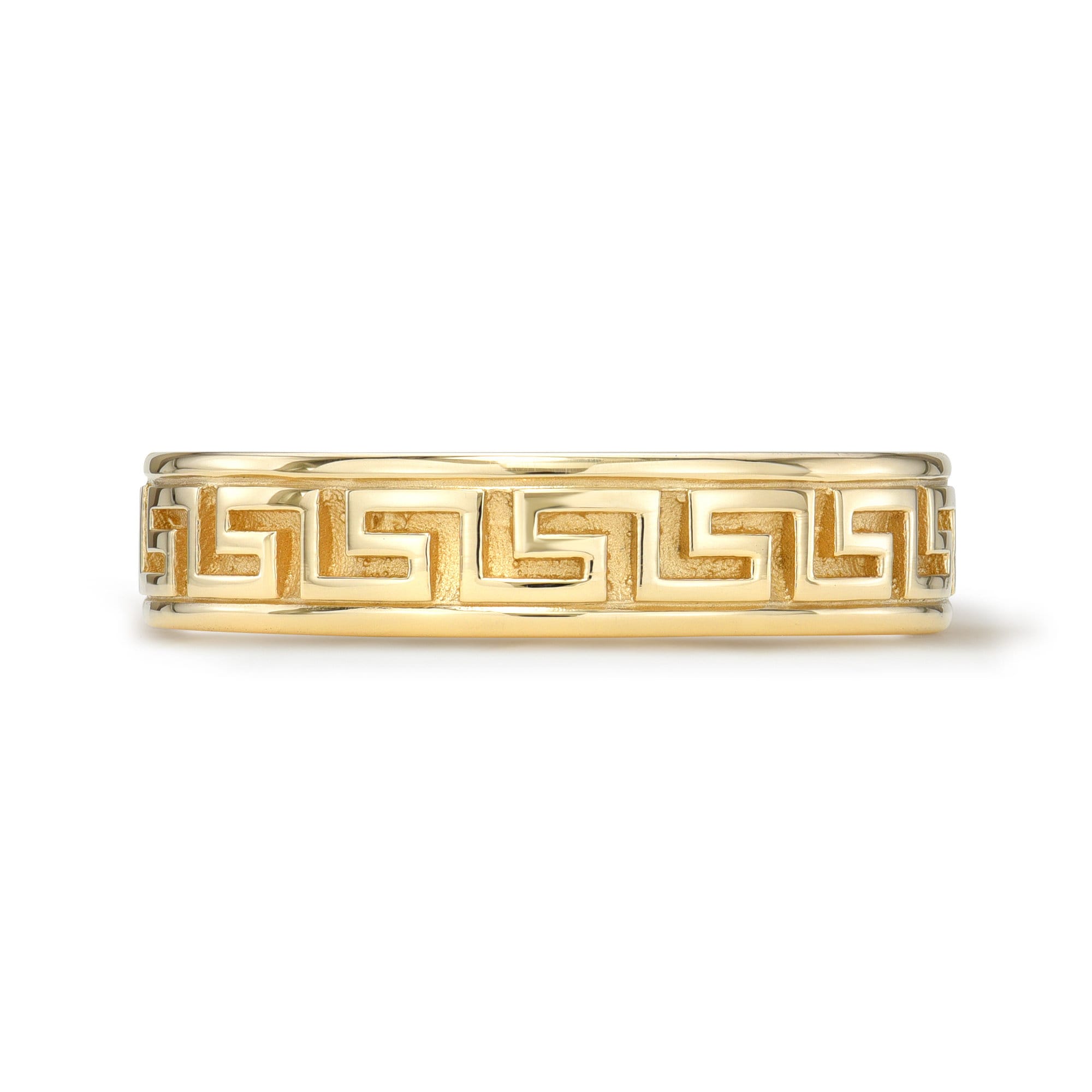 14K Gold Greek Key Ring I 5 MM Wide Gold Greek Ring I Greek Key Jewelry ...