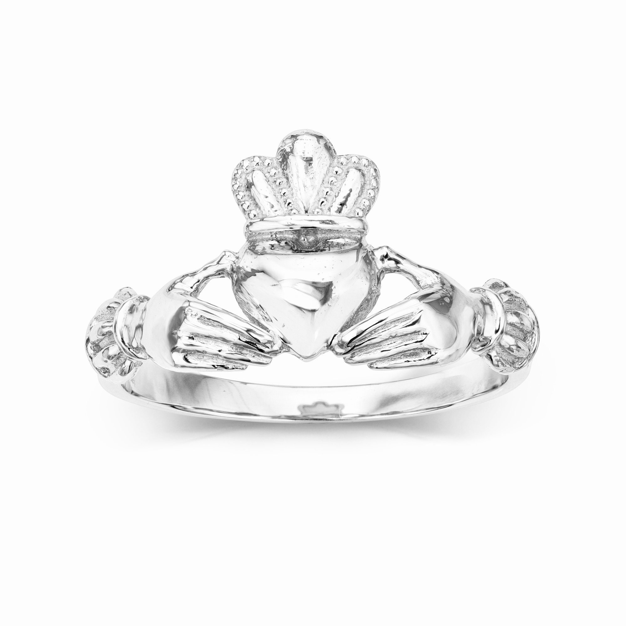 14K Yellow Gold Claddagh Ring I Irish Claddagh Ring I Irish Crown Ring ...