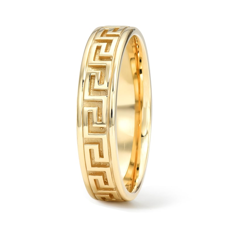 14K Gold Greek Key Ring I 5 MM Wide Gold Greek Ring I Greek - Etsy