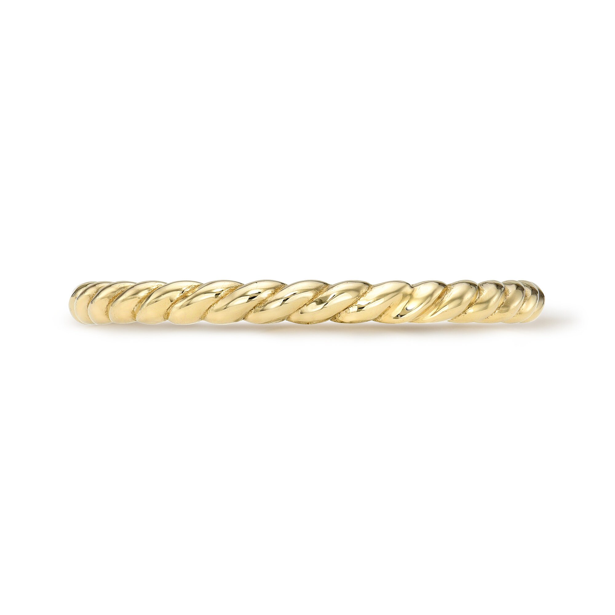 14K Solid Gold Braided Rope Ring I Dainty Rope Ring I Womens Braided ...