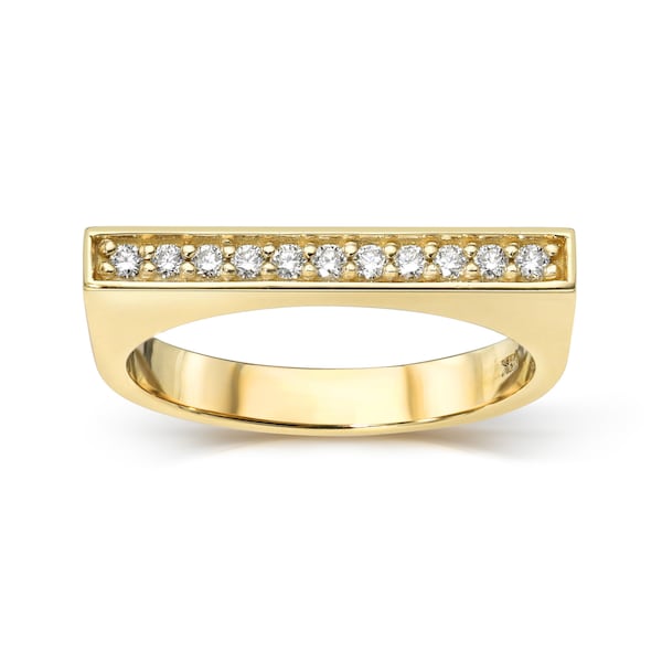 Diamond Bar Ring - Etsy