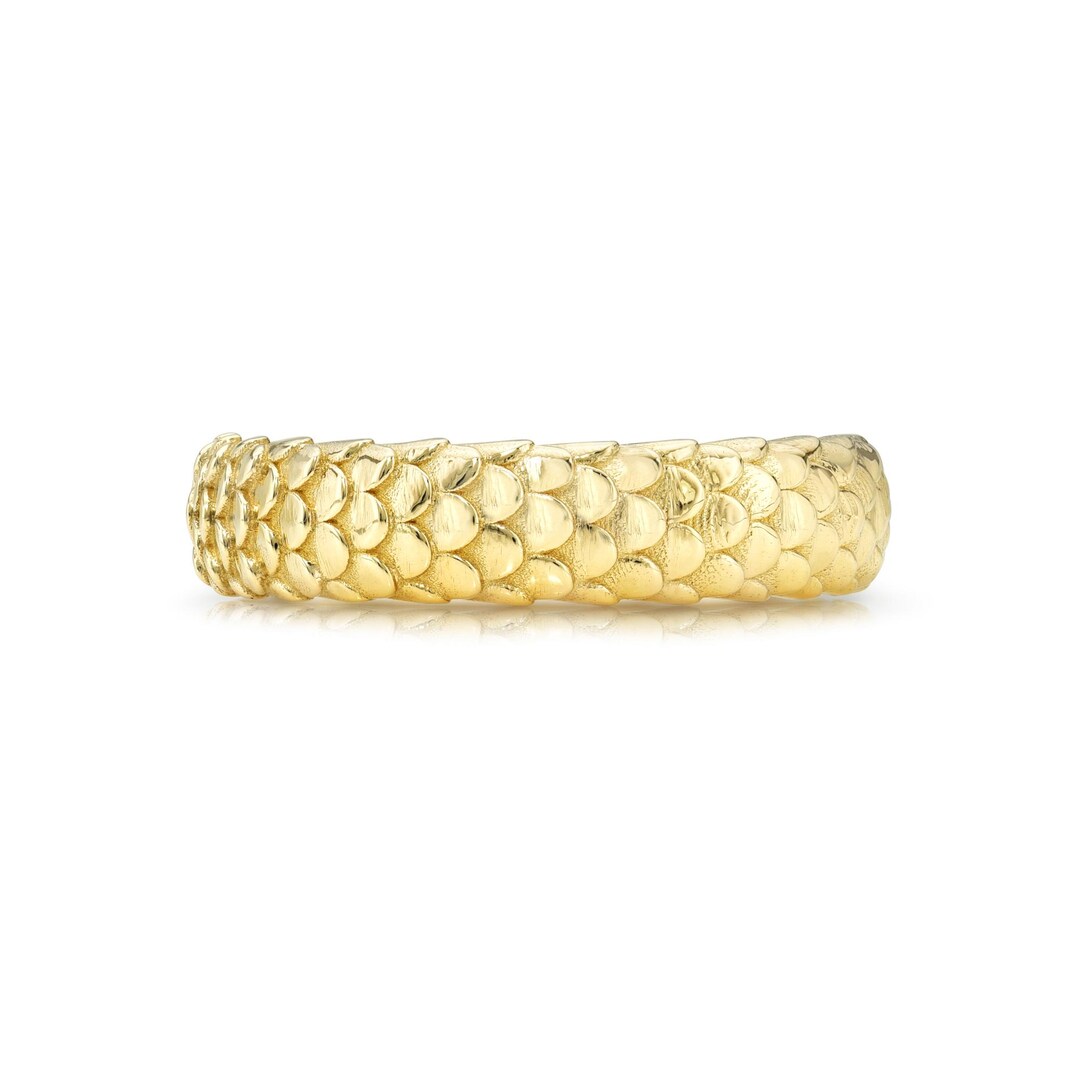 14K Solid Gold Beautiful Snake Band I Viper Gold Band I 5.00 MM Wide ...