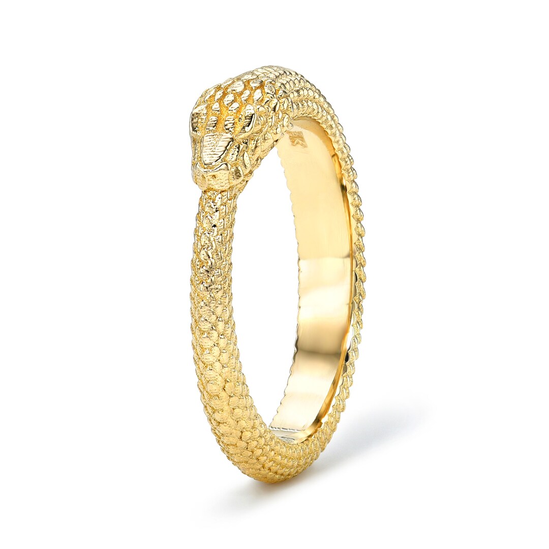 14K Gold Snake Ring I Cobra Snake Ring I Venom Snake Ring I Gold Snake ...