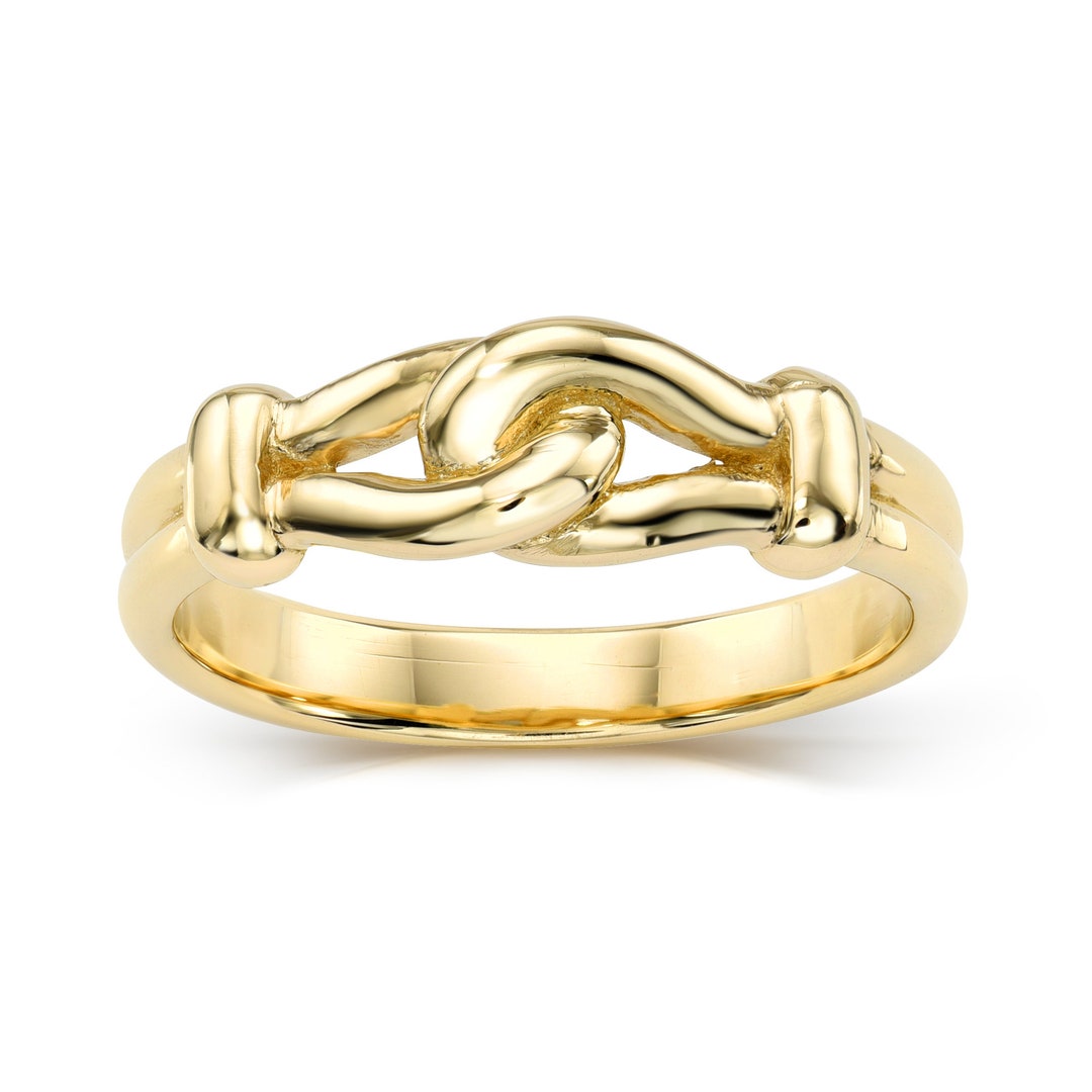 14K Solid Gold Knot Ring I Love Knot Ring I Infinity Knot Ring I Love ...