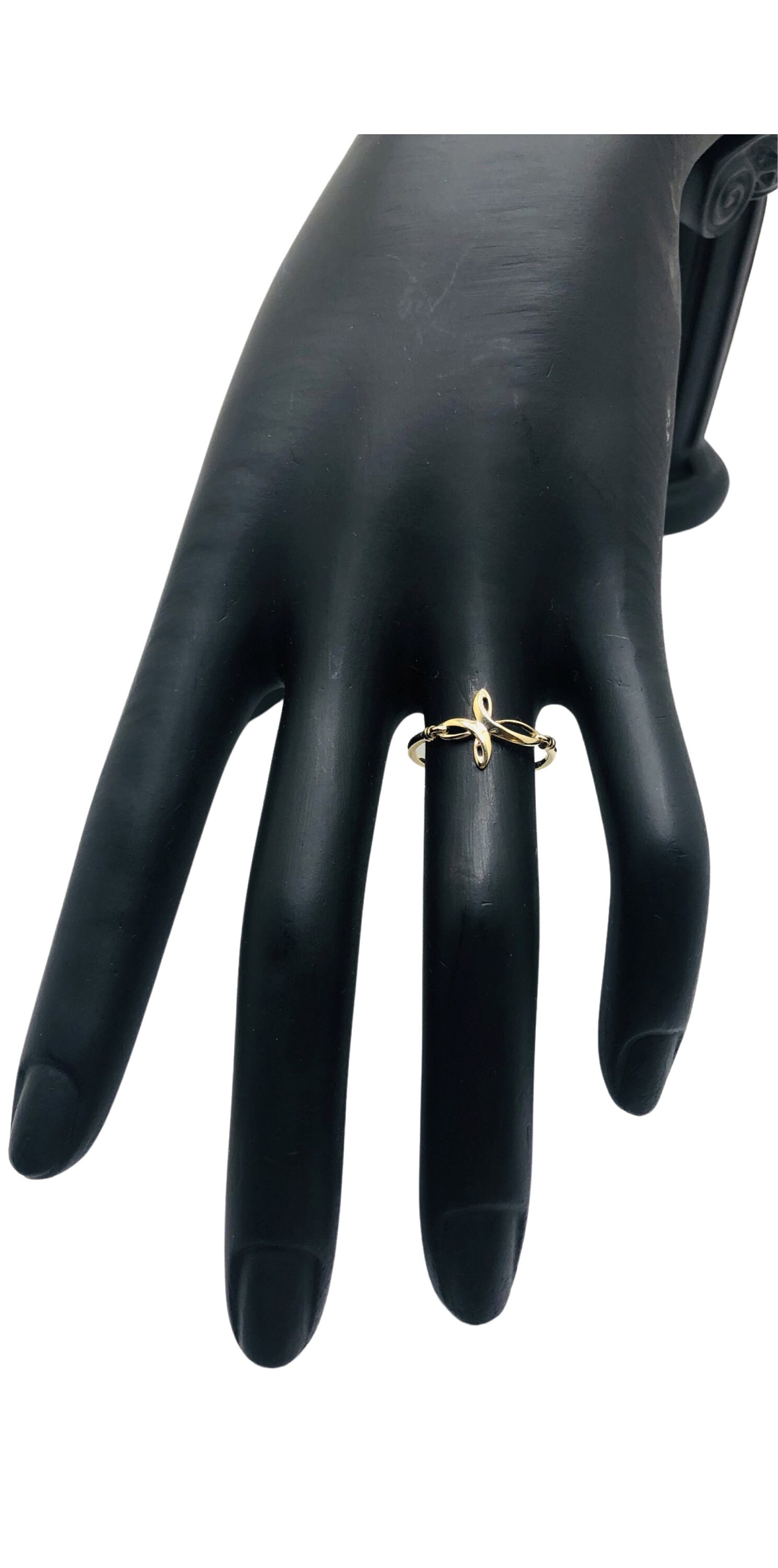 14K Womens Yellow Infinity Cross Ring I Yellow Gold Womens Fashion Ring ...