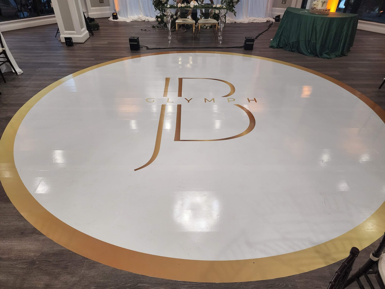 Custom Circular Wedding Dance Floor Decal, Removable Vinyl Wrap - Etsy