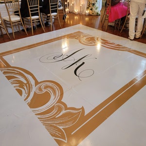 Full Print Custom Wedding Decal Dance Floor Wrap Gloss Removable Vinyl ...