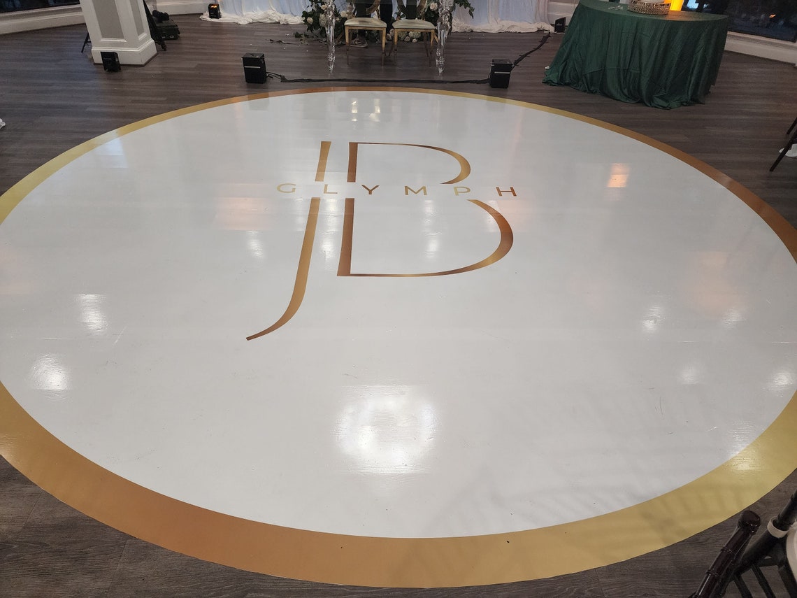 Custom Circular Wedding Dance Floor Decal, Removable Vinyl Wrap - Etsy