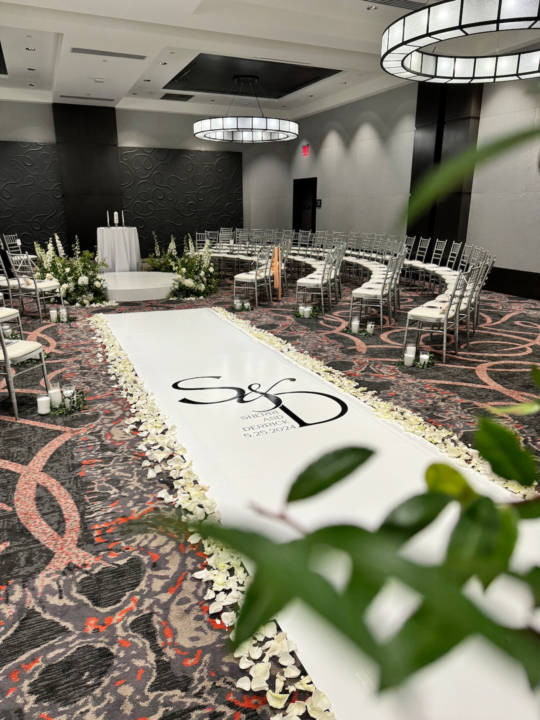 Customizable Wedding Decal Aisle Runner Wrap | Gloss Removable Vinyl ...