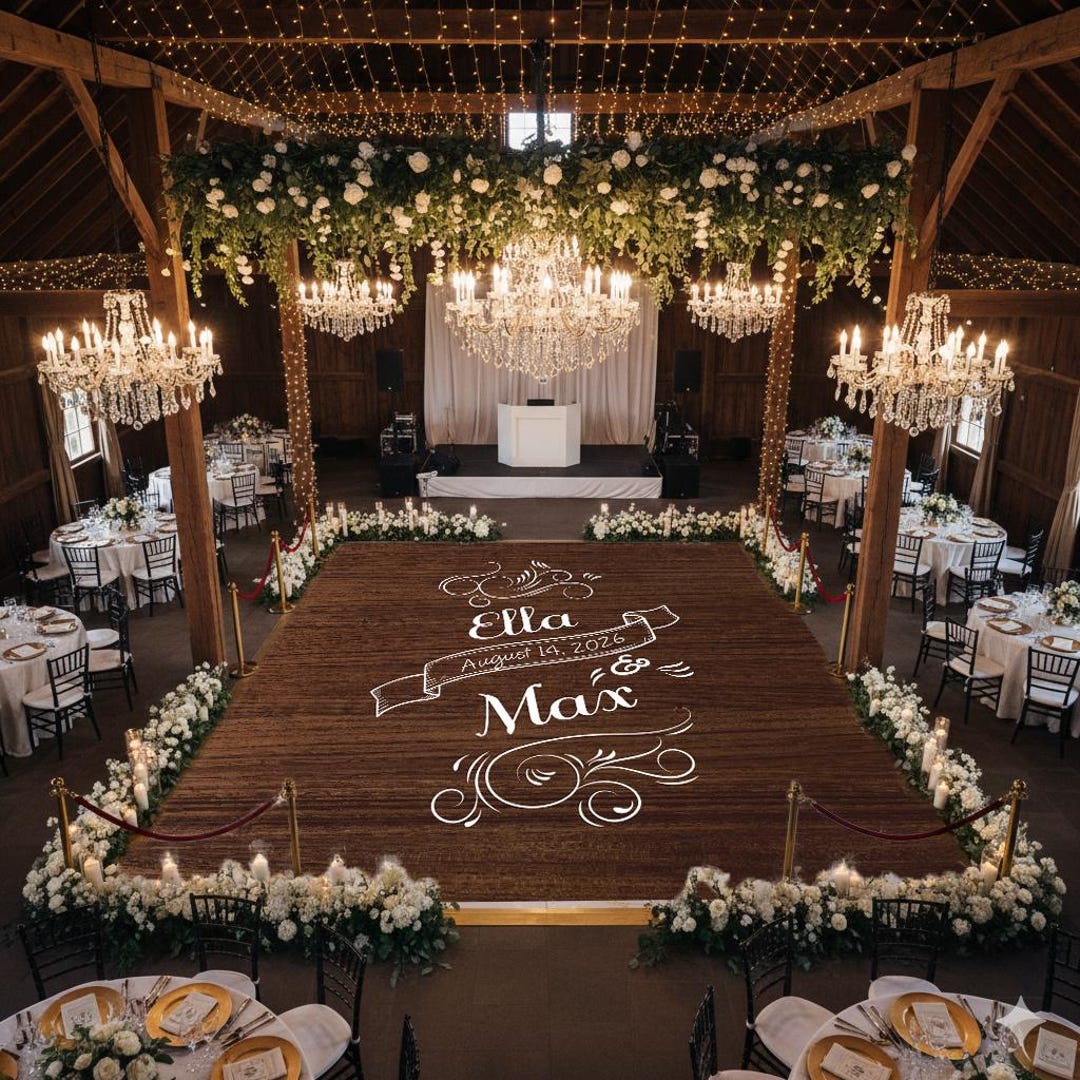 Custom Woodgrain Wedding Dance Floor Decal - Rustic Barn Decor - Etsy