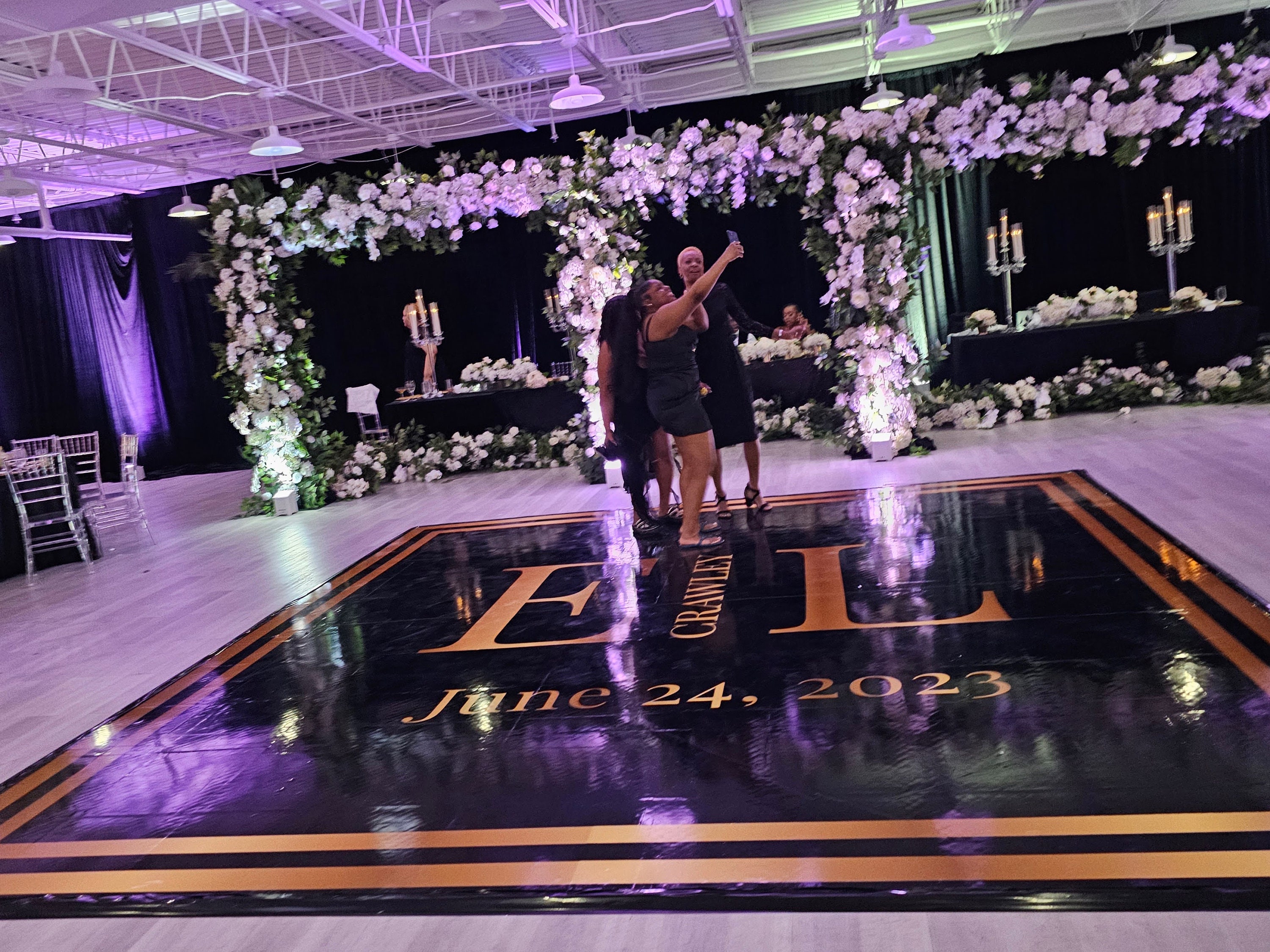 Custom Wedding Dance Floor Decal, Monogram Vinyl Wrap - Etsy