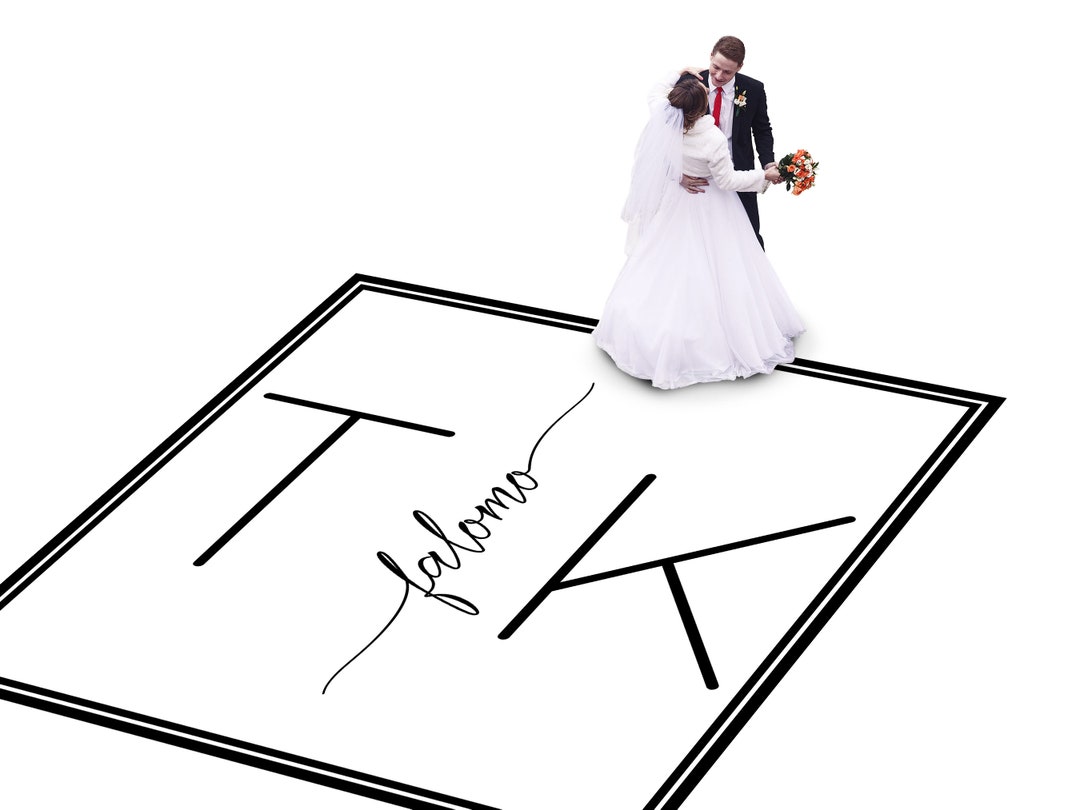 Custom Wedding Decal Dance Floor Wrap Gloss Removable Vinyl. Monogram ...
