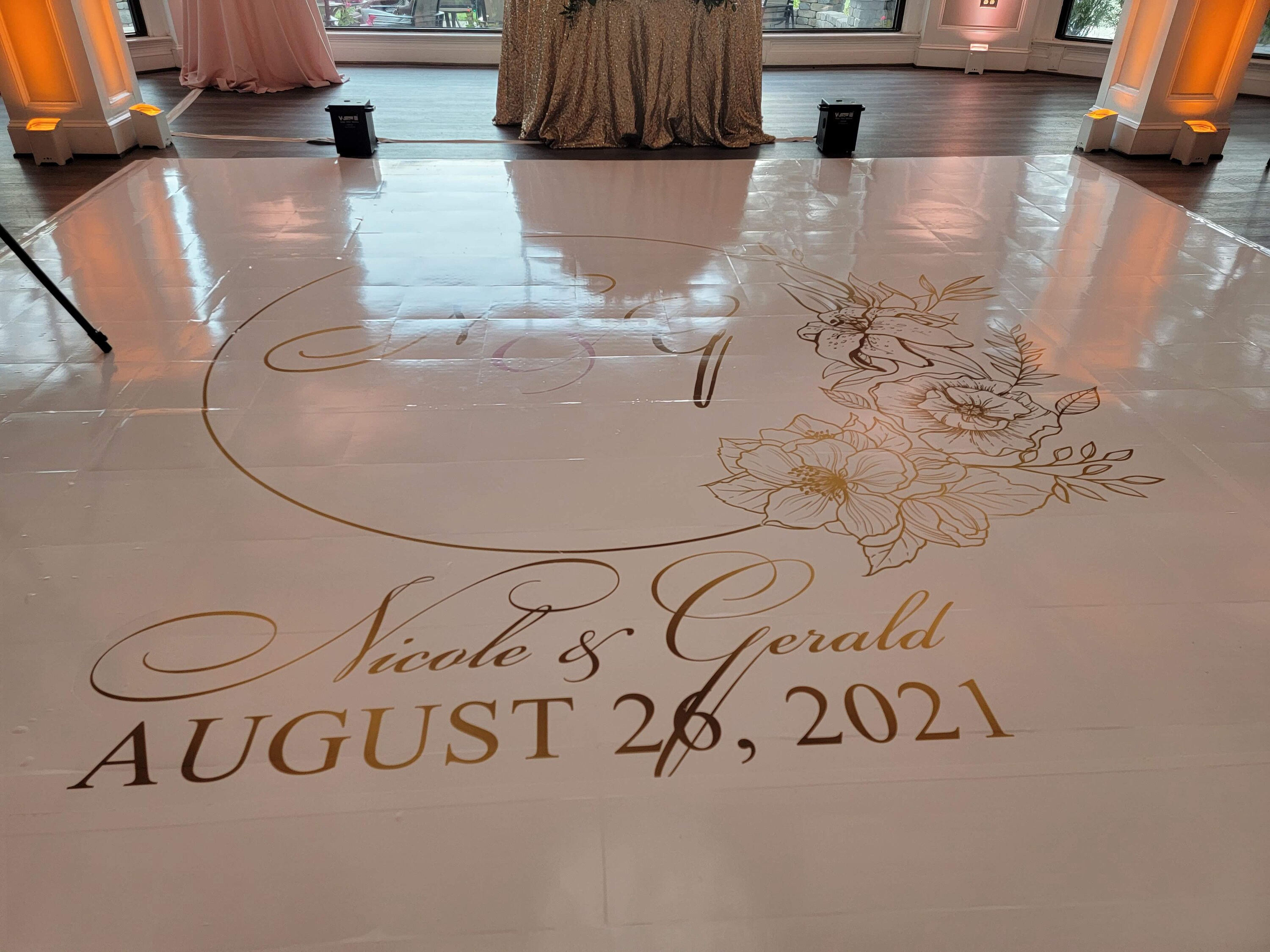 Custom Wedding Dance Floor Decal: Monogram Vinyl Wrap - Etsy