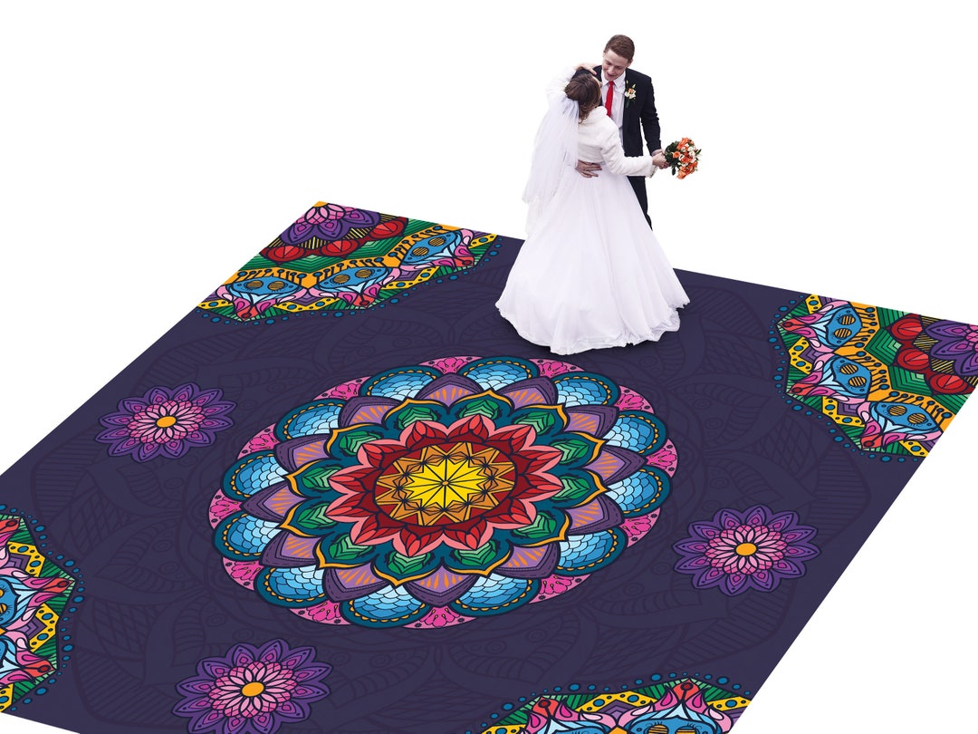 Indian Wedding Mehdi Mandala Full Color Print . Wedding Decal ...