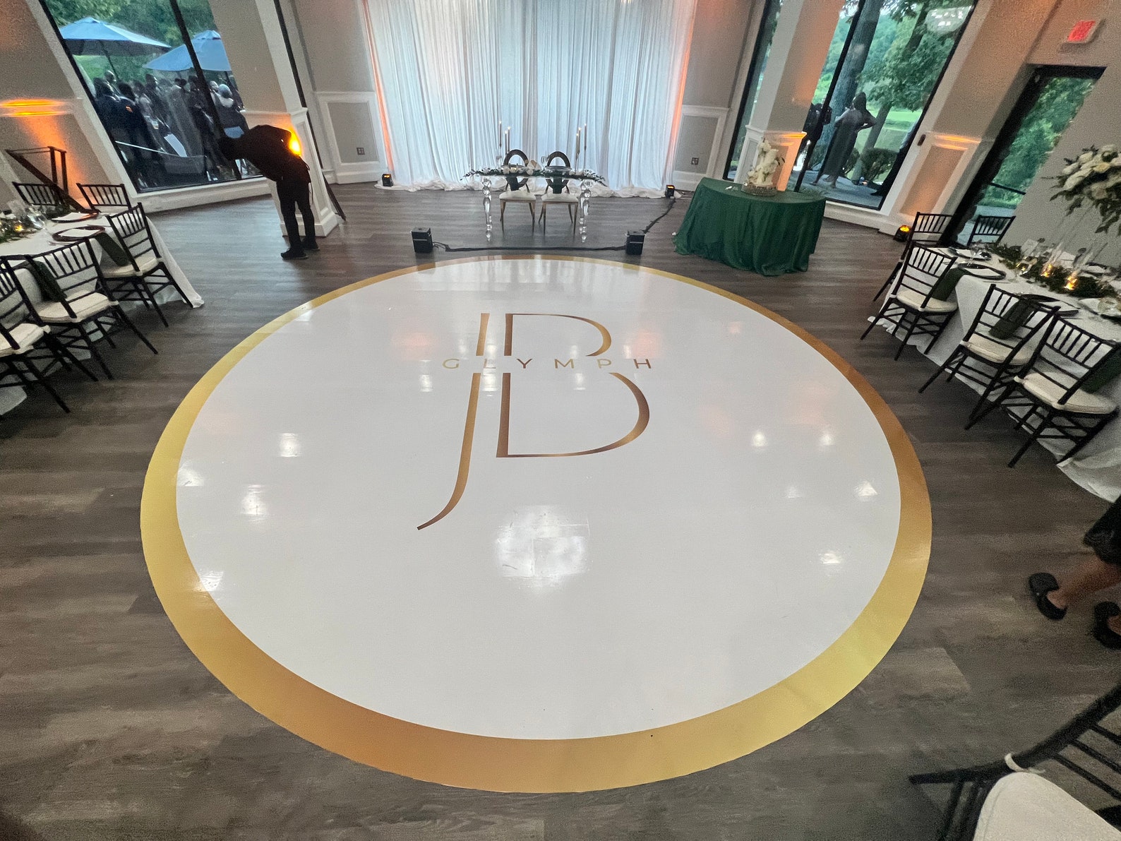 Custom Circular Wedding Dance Floor Decal, Removable Vinyl Wrap - Etsy