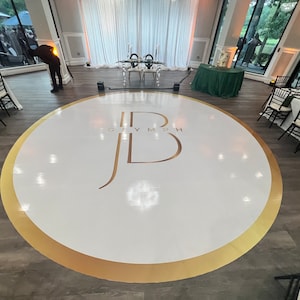 Unique Circular Custom Wedding Decal Dance Floor Wrap. Gloss Removable ...