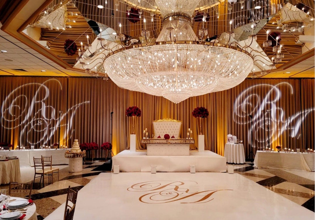 Custom Wedding Decal Dance Floor Wrap Gloss Removable Vinyl. Monogram ...