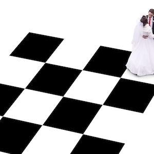 Checkerboard Wedding Decal Dance Floor Wrap Gloss/matte Removable Vinyl ...