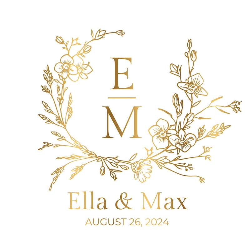 Custom Wedding Decal Dance Floor Wrap Gloss Removable Vinyl. Monogram ...