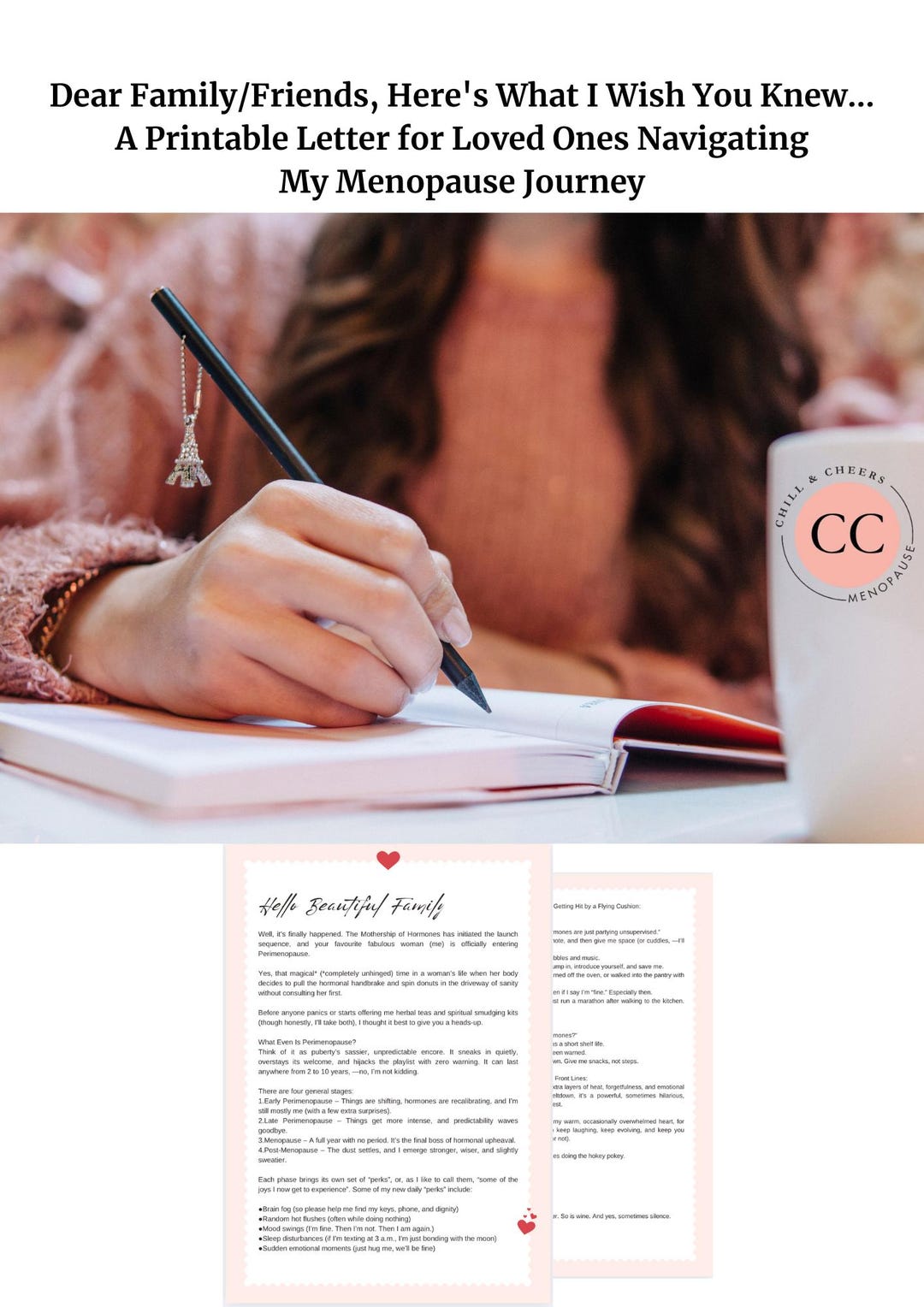 Printable Menopause Letter to Family | What I Wish You Knew | Midlife ...