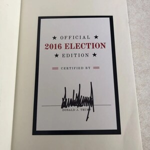 Donald Trump Autographed Book the Art of the Deal 2016 Edition - Etsy