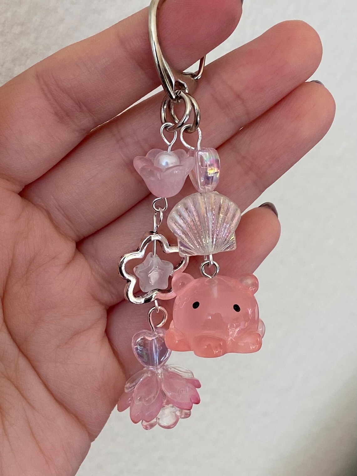 Flapjack Octopus Keychain, Pink Octopus, Kawaii, Cute, Cherry Blossoms ...