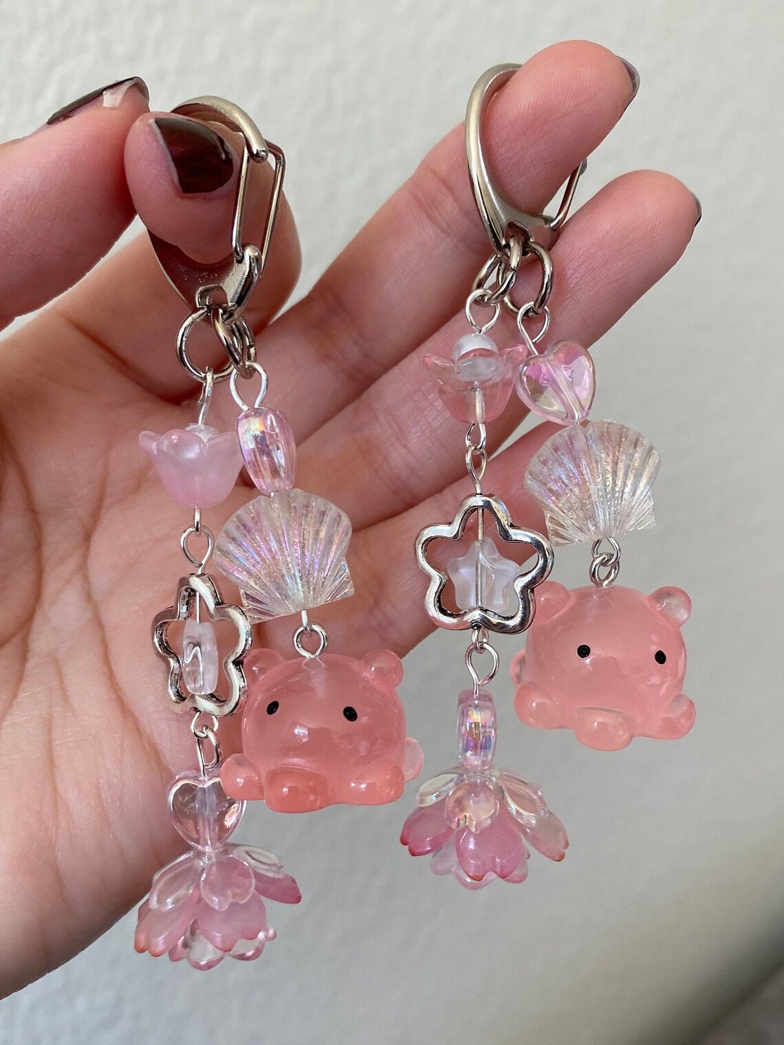 Flapjack Octopus Keychain, Pink Octopus, Kawaii, Cute, Cherry Blossoms ...
