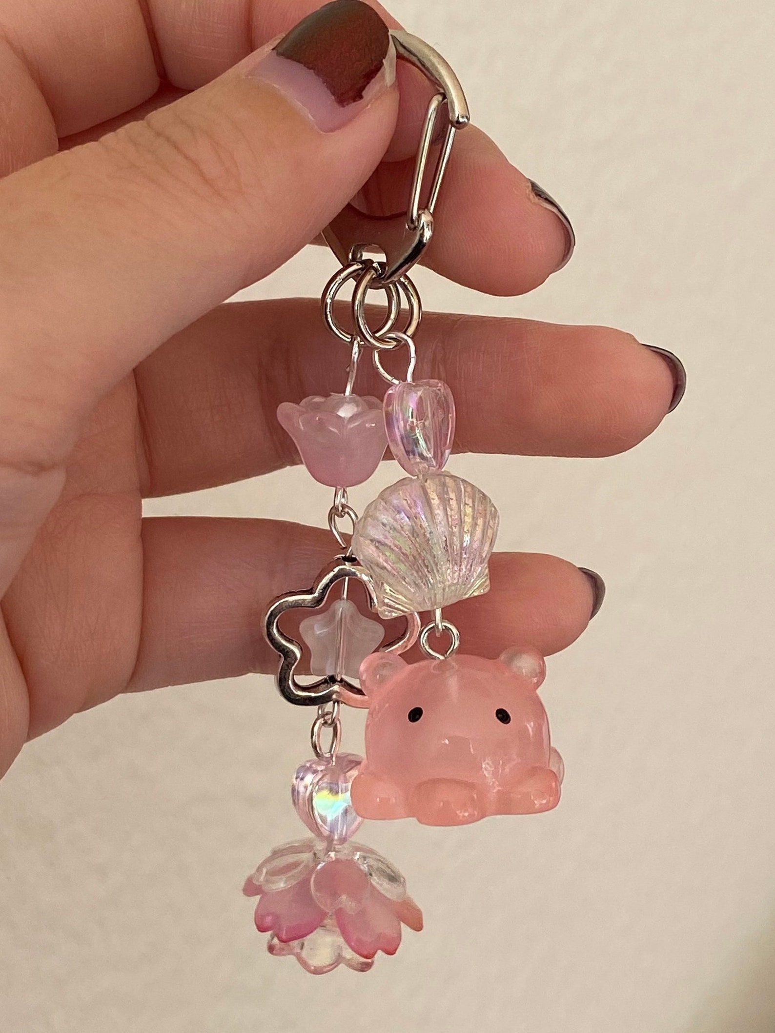 Flapjack Octopus Keychain, Pink Octopus, Kawaii, Cute, Cherry Blossoms ...