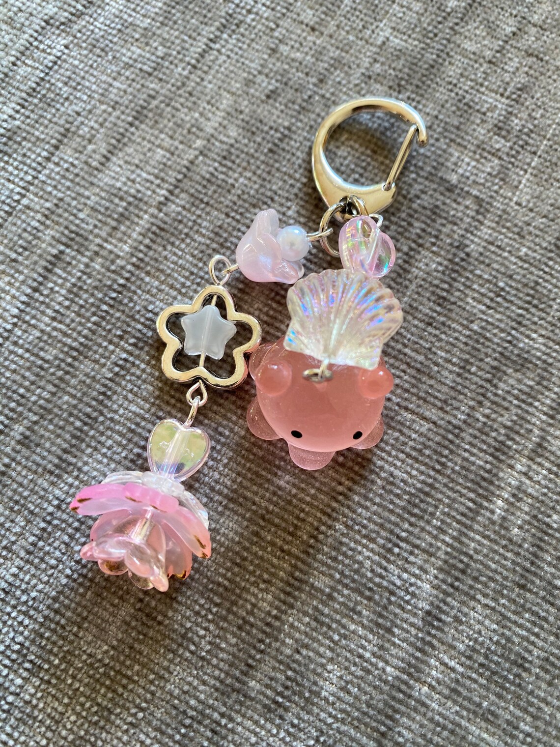 Flapjack Octopus Keychain, Pink Octopus, Kawaii, Cute, Cherry Blossoms ...