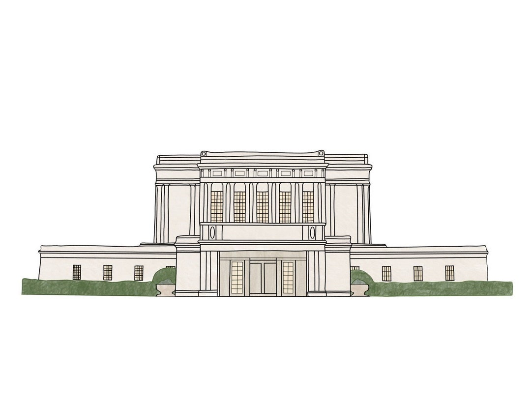 Hand Drawn Mesa LDS Temple - Digital Download - Etsy