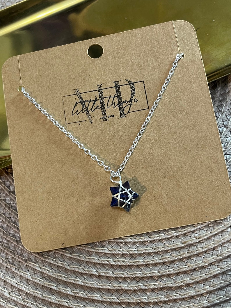 Starburst Splendor: Wire Wrapped Star Pendant Necklace Constellation ...