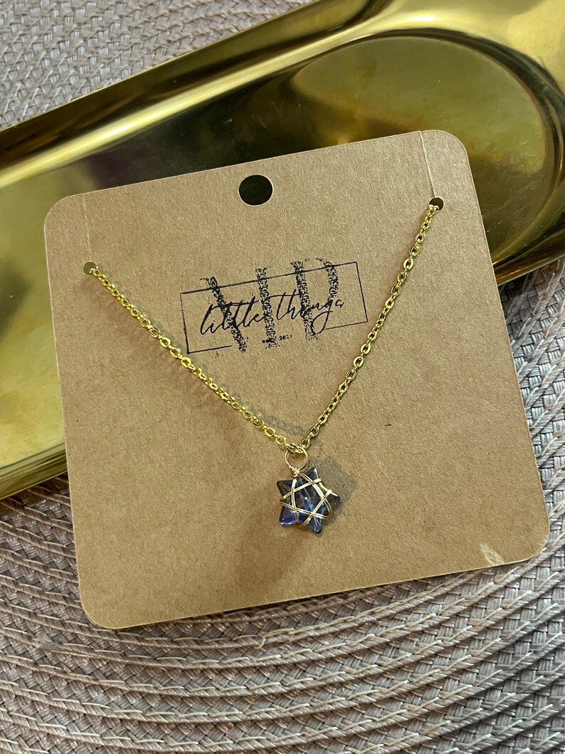 Starburst Splendor: Wire Wrapped Star Pendant Necklace Constellation ...