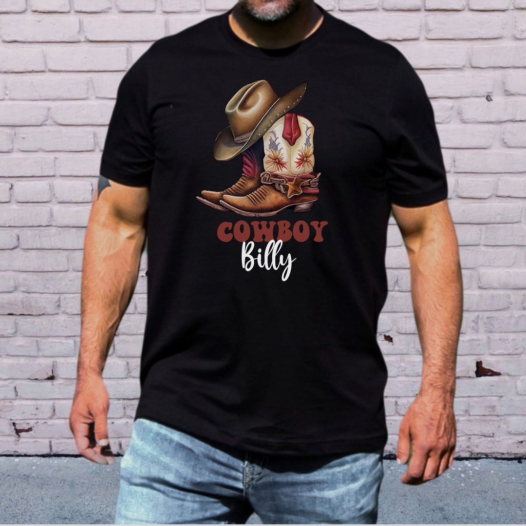 Western Personalize Cowboy Shirt, Cowboy Boot Shirt, Cowboy Graphic Tee ...
