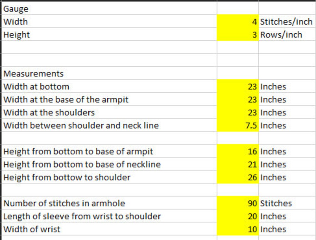 Crochet Pattern Calculator - Etsy