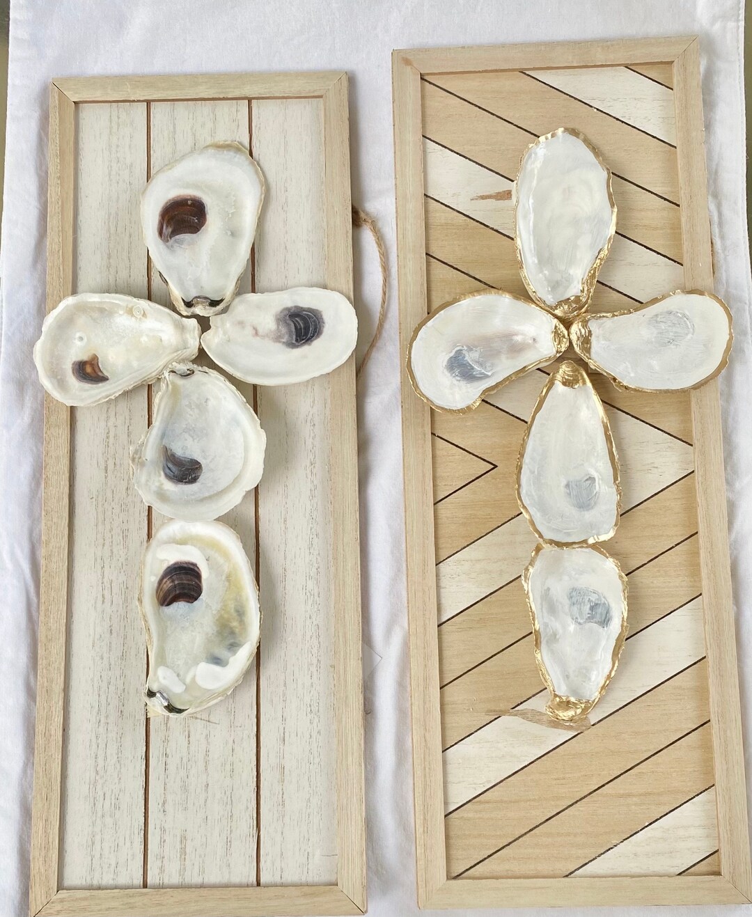 SOLD OUT Oyster Shell Easter Cross Christian Shell Decor - Etsy