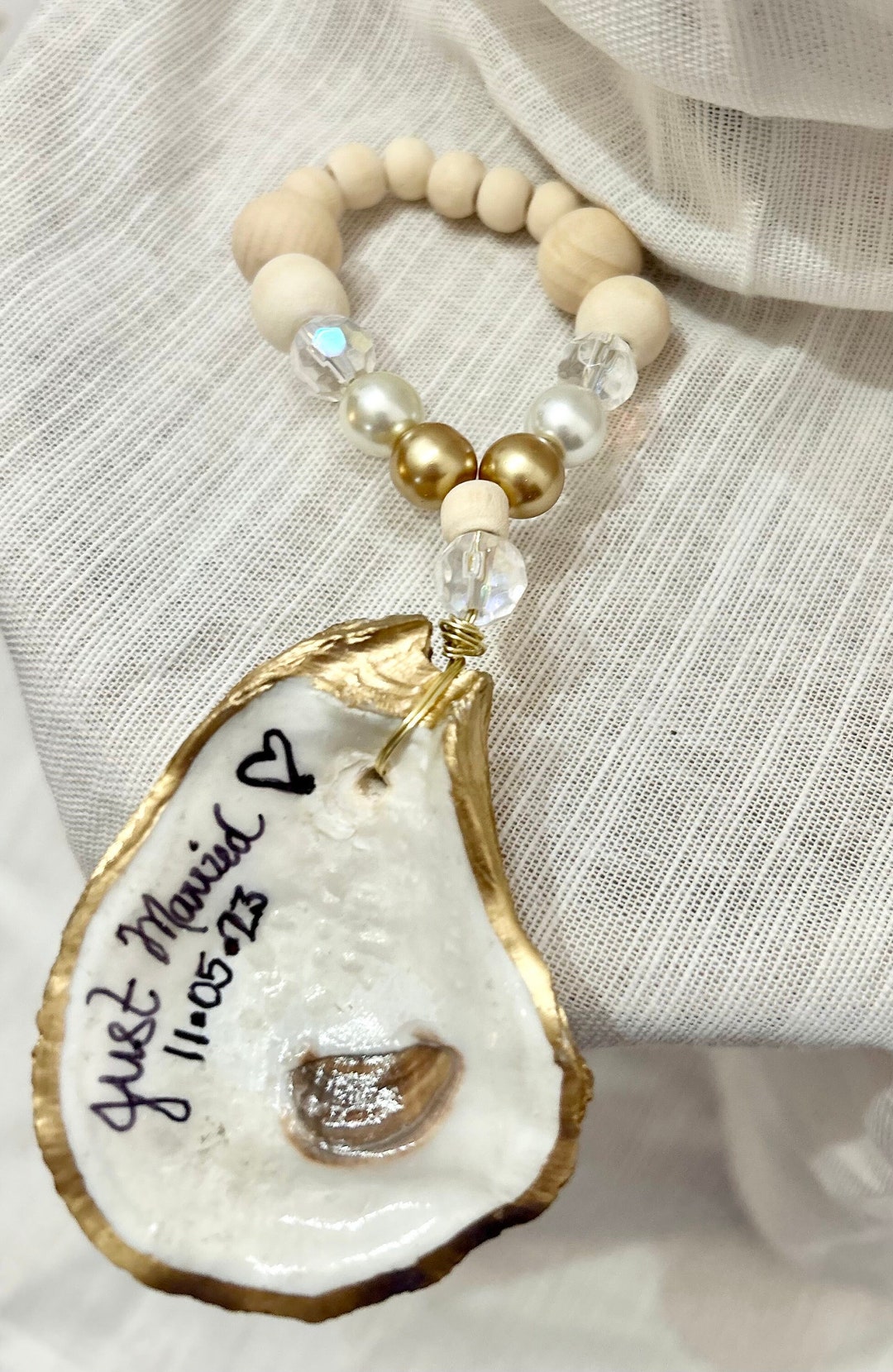 Oyster Shell Personalized: Wedding Date, Birth Date, Baby's 1st ...