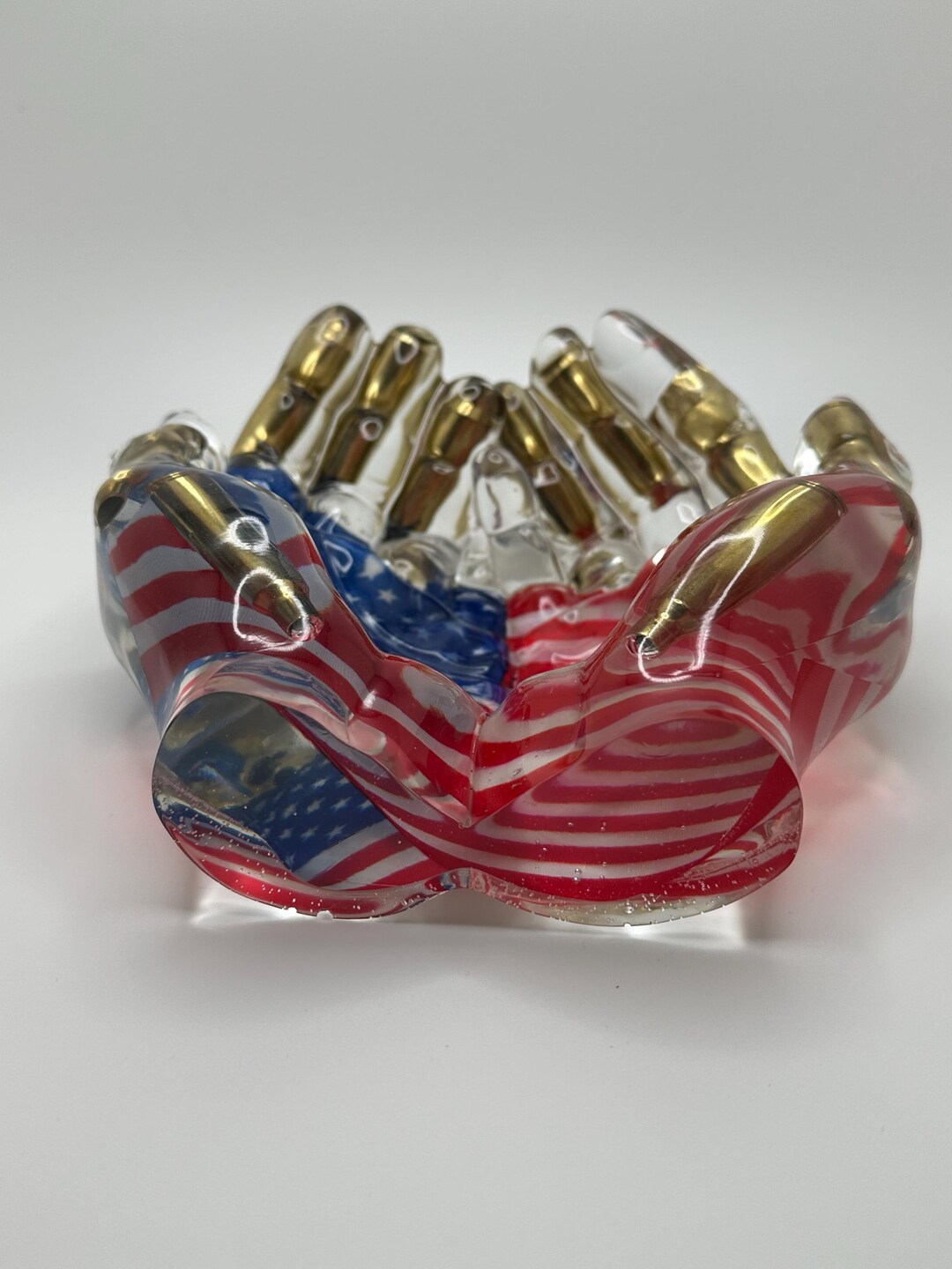 Resin US Flag Hands Military Veteran America - Etsy