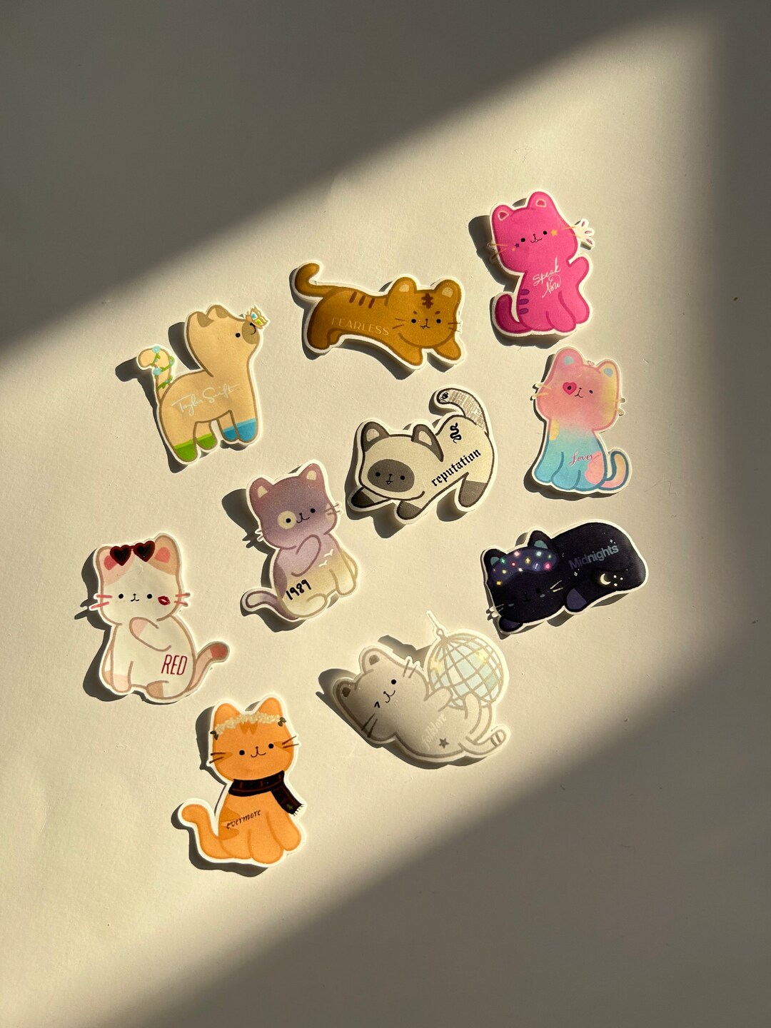 Taylor Swift Cat Sticker Eras Tour Speak Now, Reputation, Midnights ...