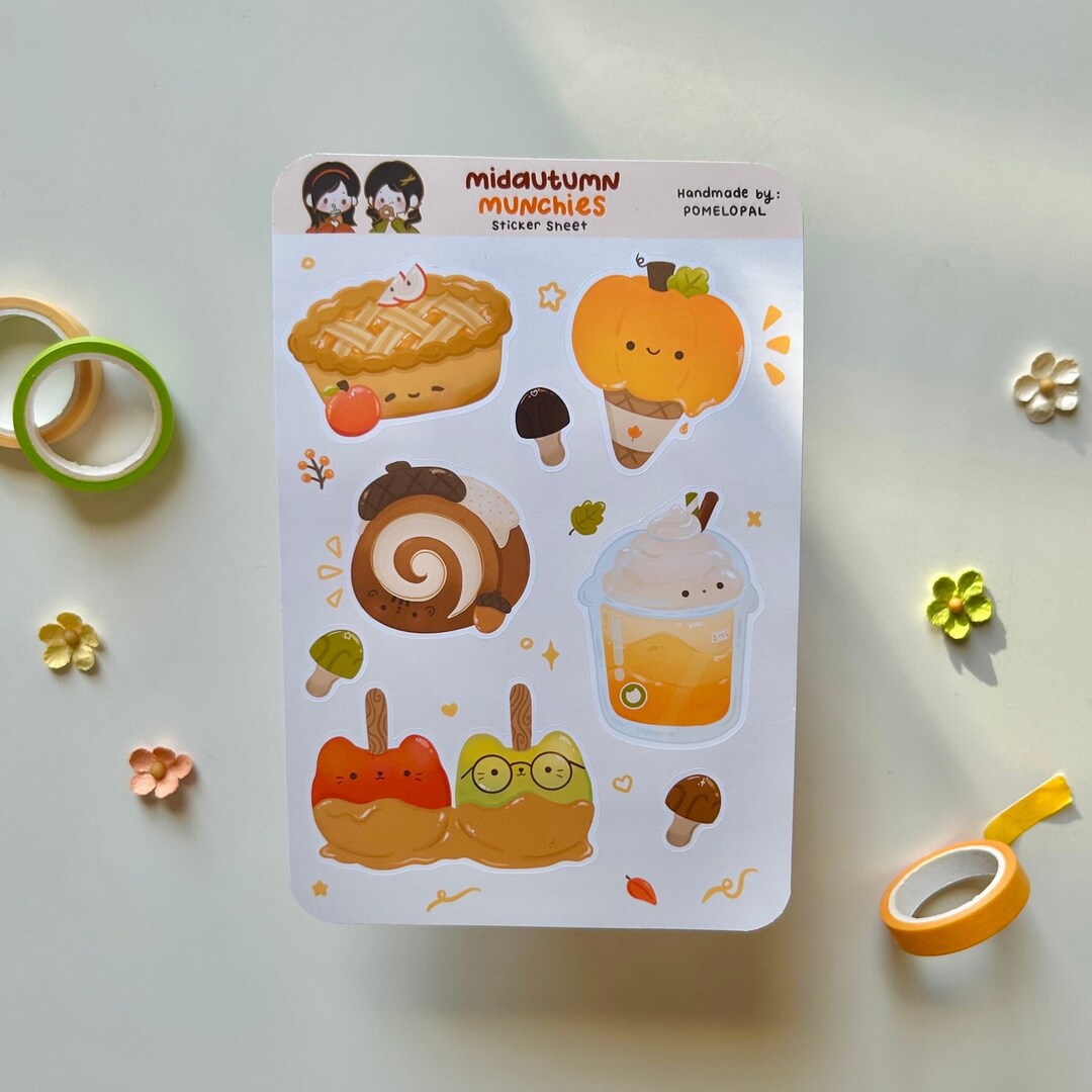 Midautumn Munchies Fall Edition Sticker Sheet for Journals/planners ...