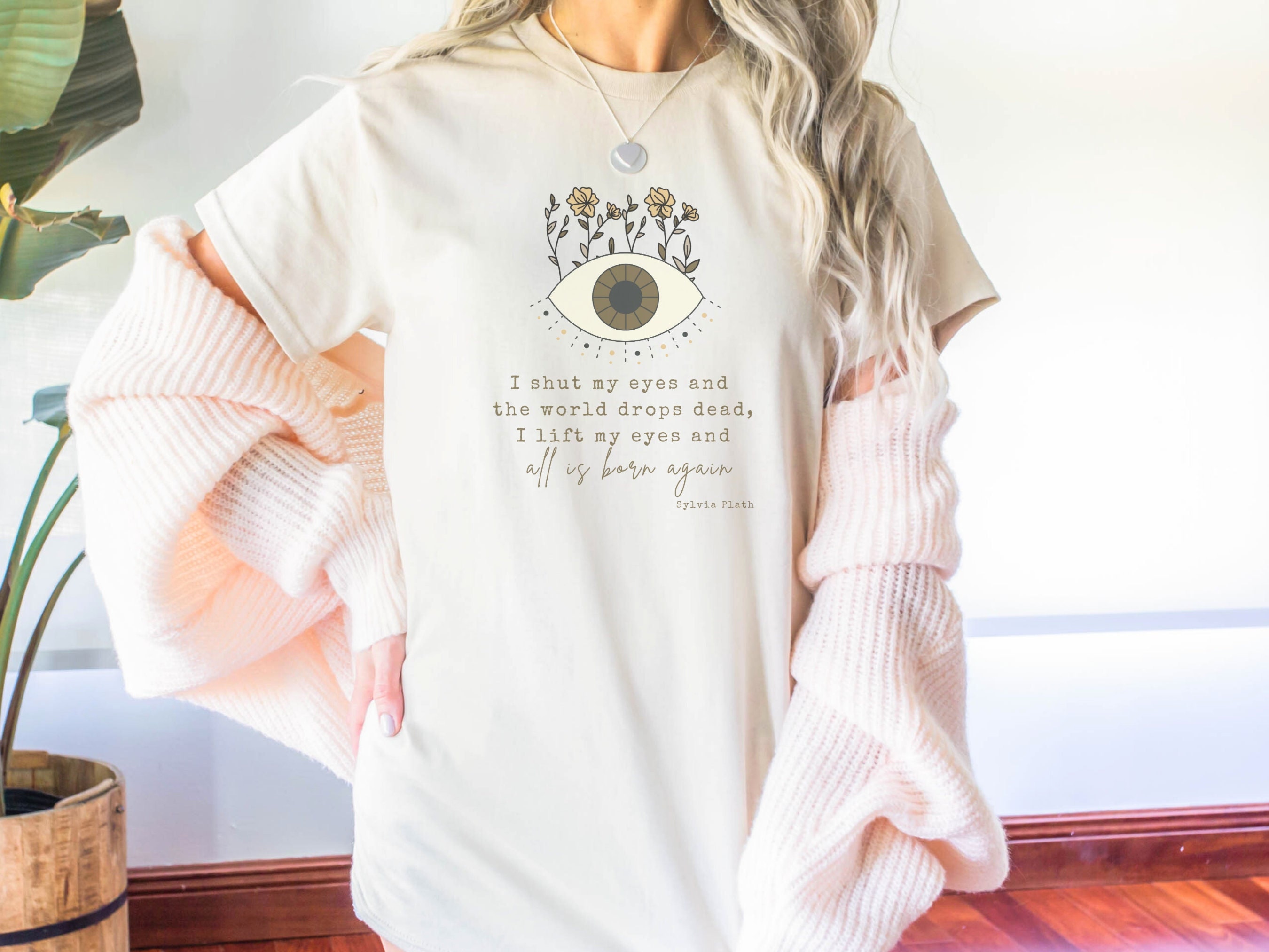 Sylvia Plath Poet Shirt Evil Eye Shirt Cottagecore Shirt Wildflower ...