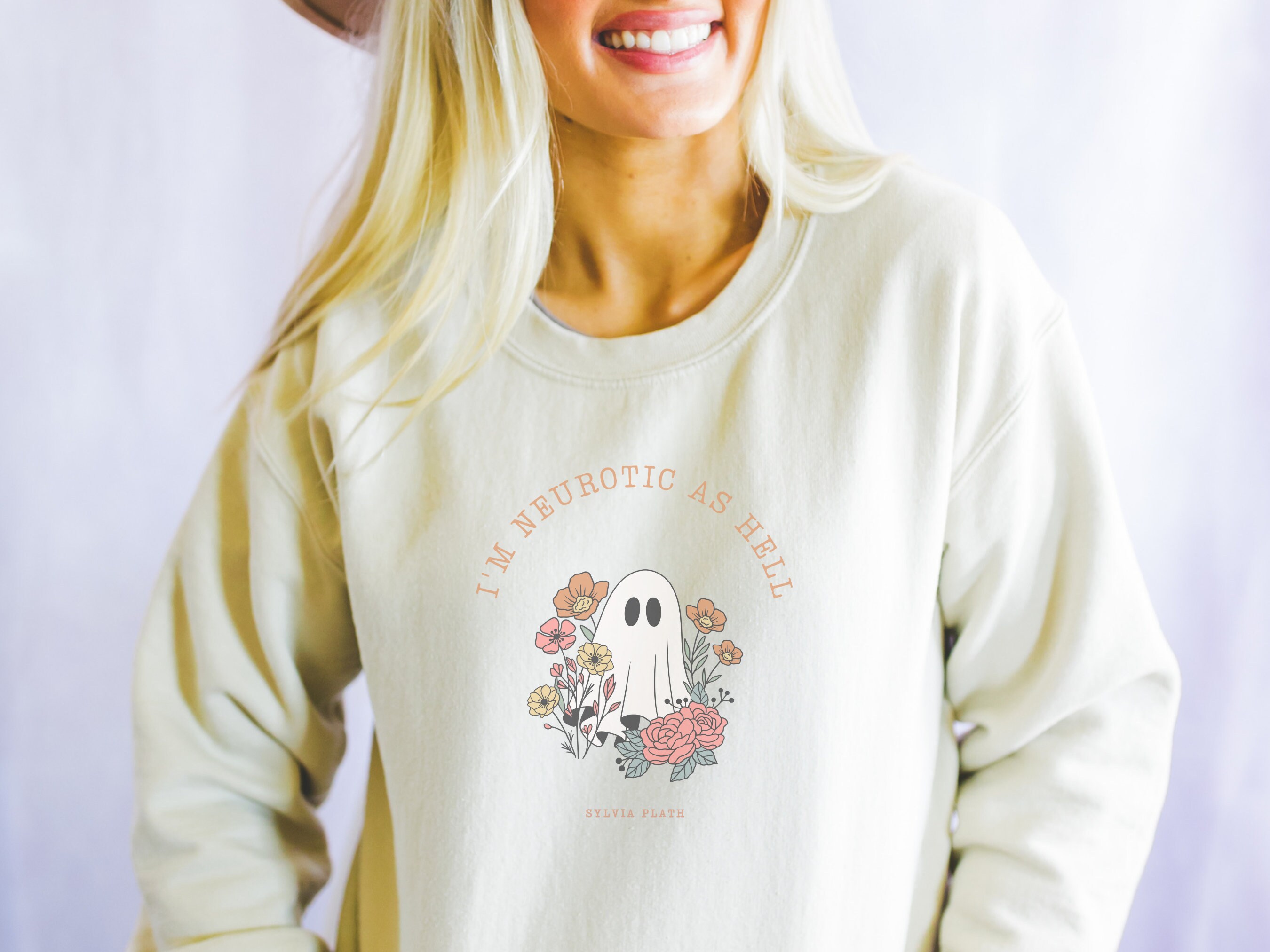 Sylvia Plath Shirt Anxiety Sweatshirt Bookish Merch Shirt Ghost ...