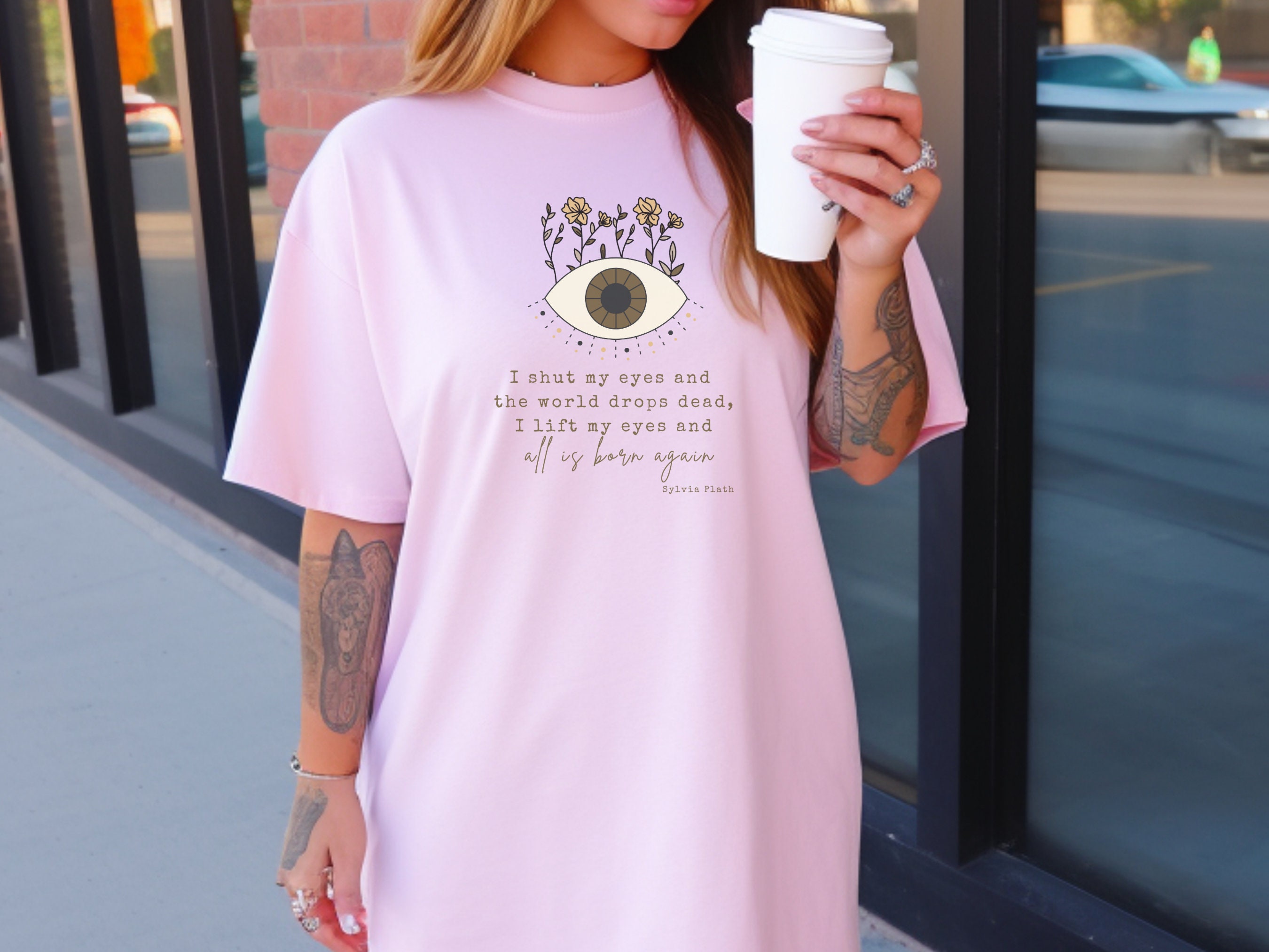 Sylvia Plath Poet Shirt Evil Eye Shirt Cottagecore Shirt Wildflower ...