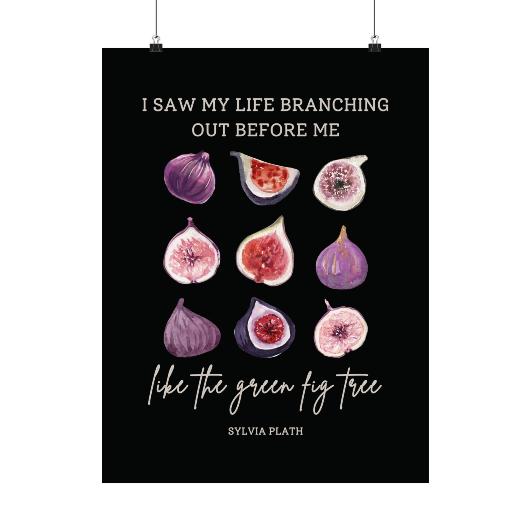 Sylvia Plath Poster Sylvia Plath Fig Tree Book Poster Dark Academia ...