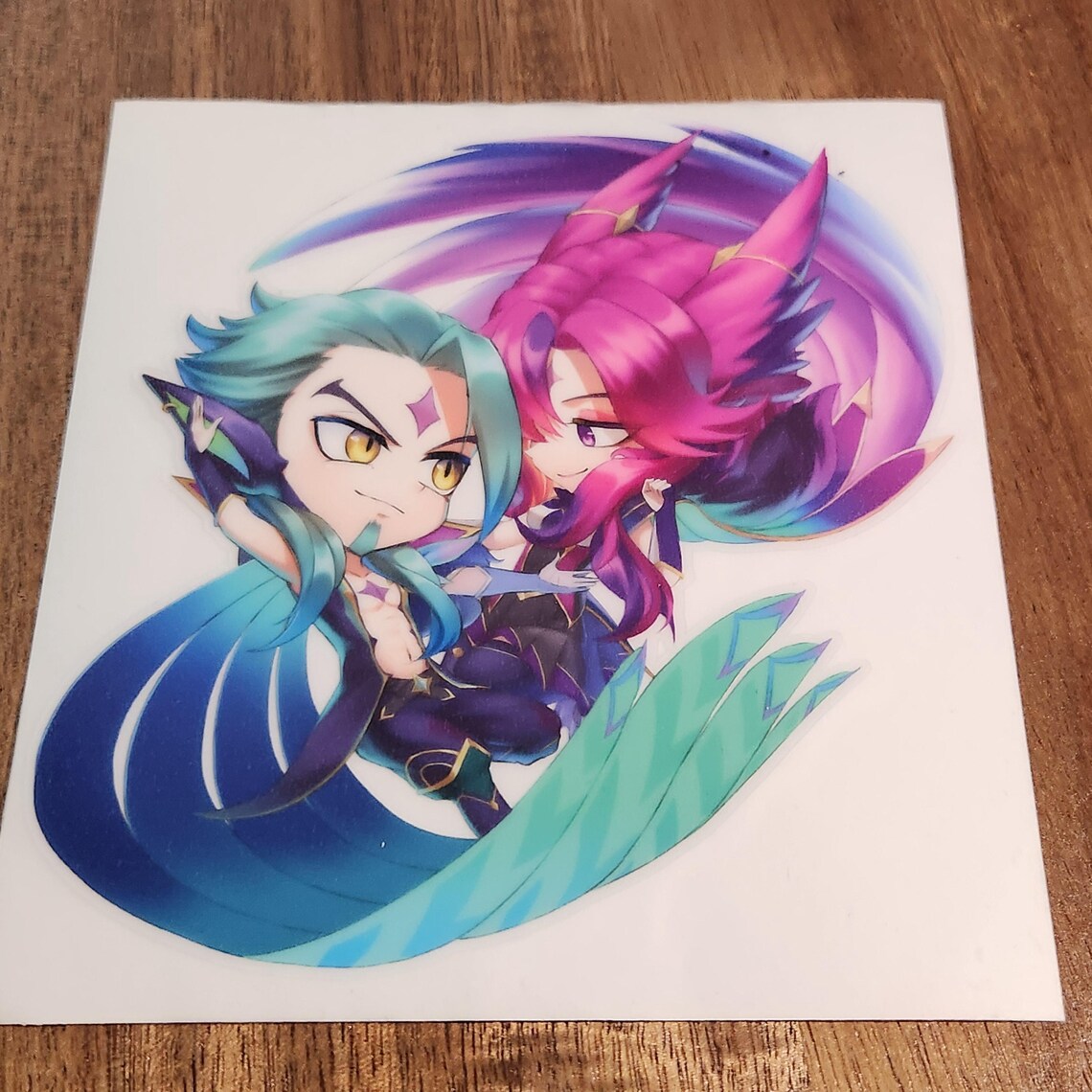 League of Legends Xayah Rakan Chibi Sticker – Hand Drawn Fanart Laptop ...