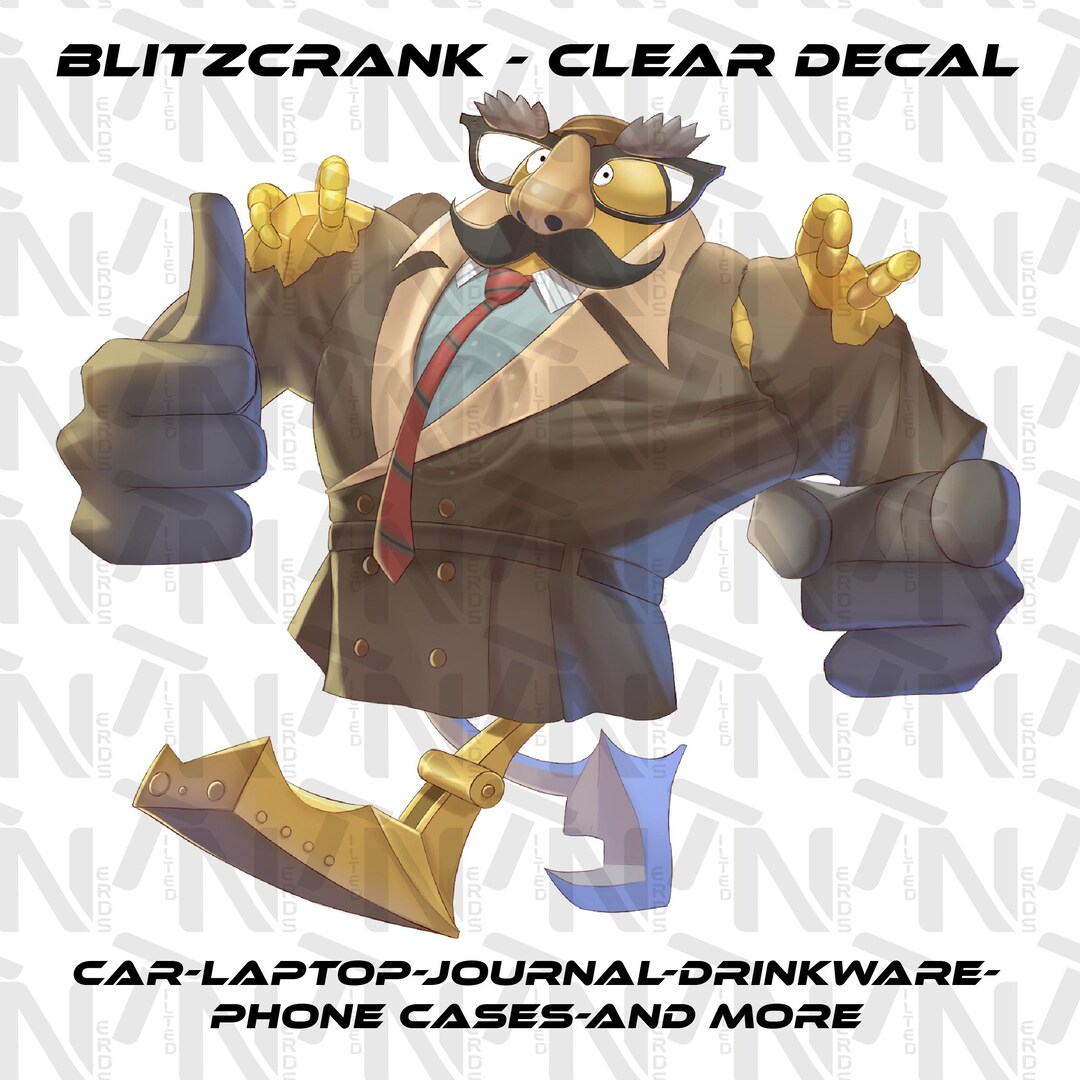 League of Legends - Blitz Chibi Fanart| Clear Vinyl Sticker | Water ...