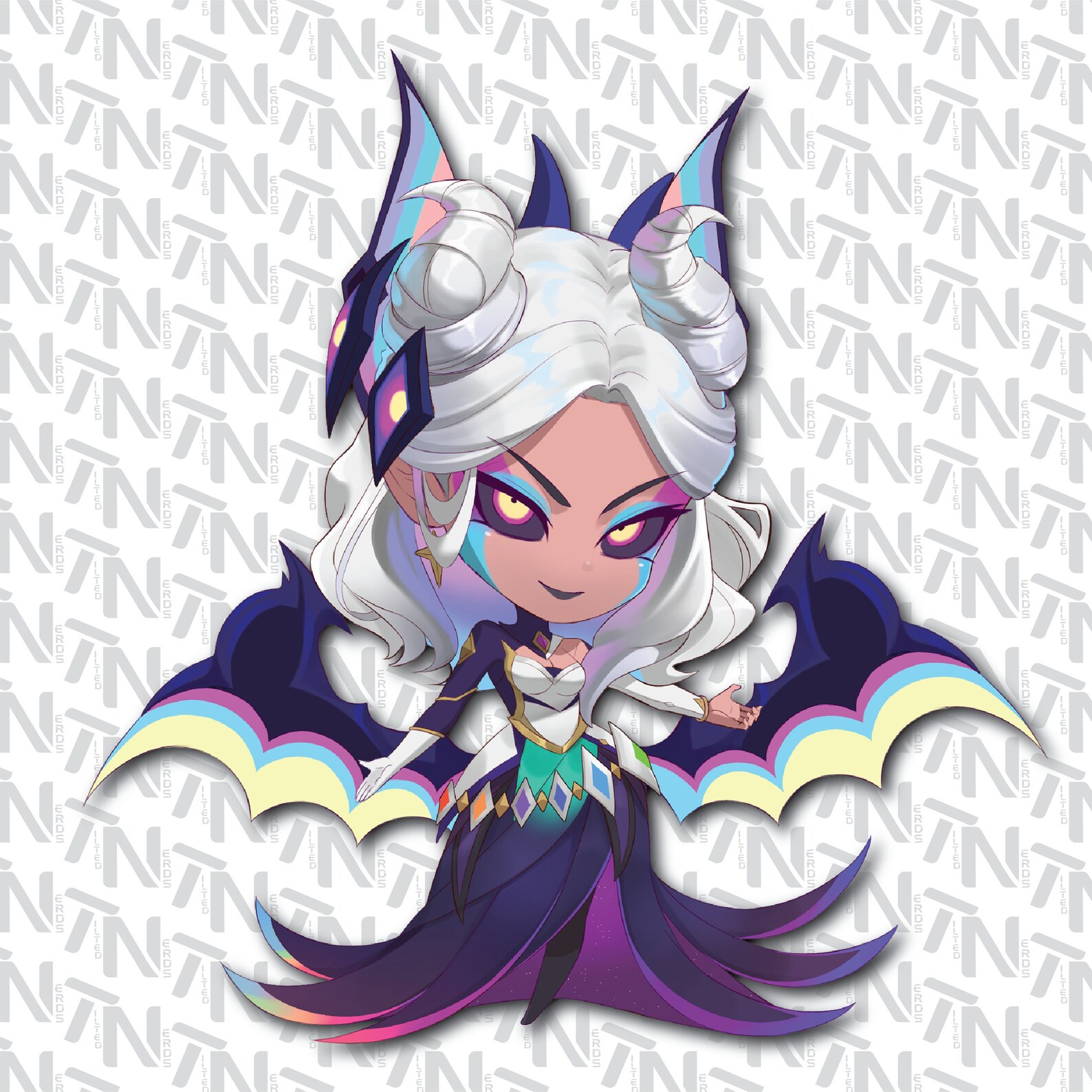League of Legends - Morgana Chibi Fanart| Clear Vinyl Sticker | Water ...